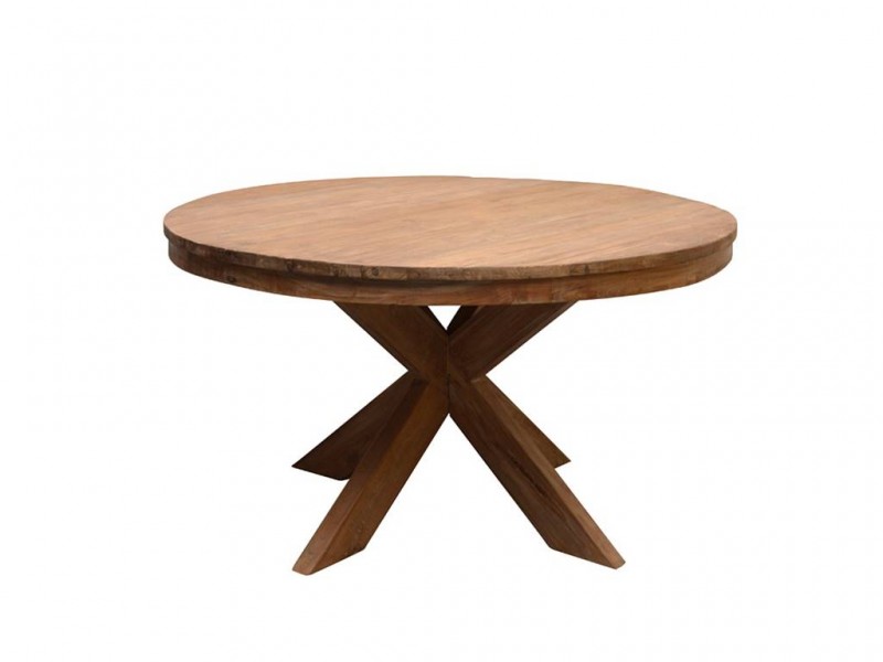 Table ronde bois massif - Lotusea