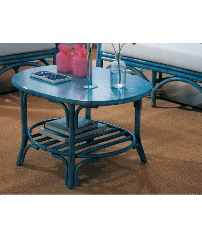 Table basse Redonto en rotin. Haut de gamme. Fabrication artisanale