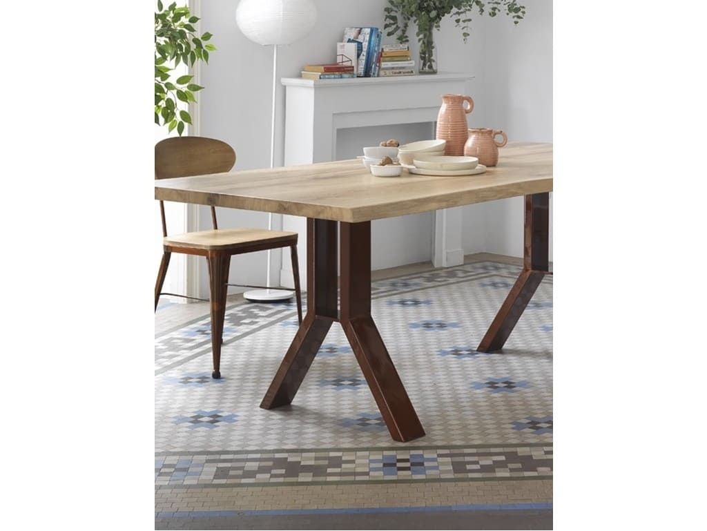 Table de repas Trento en Fer Forgé Haut de gamme. Meuble de salon. Lotuséa