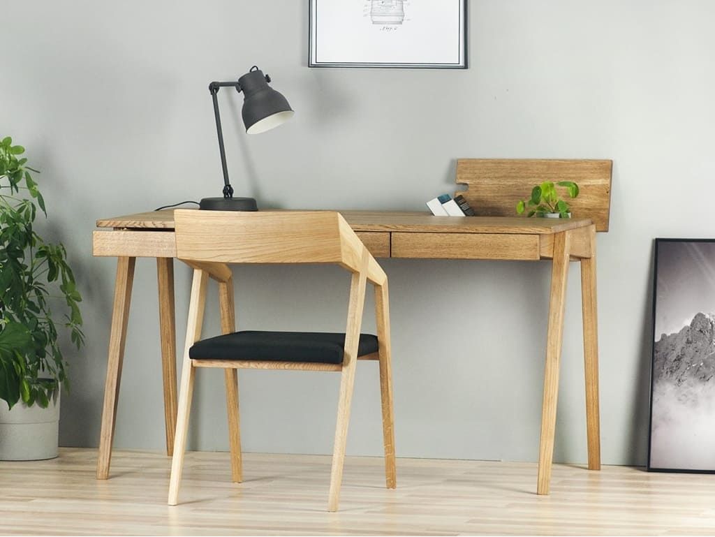 Bureau bois massif : chêne, teck et noyer - Lotuséa