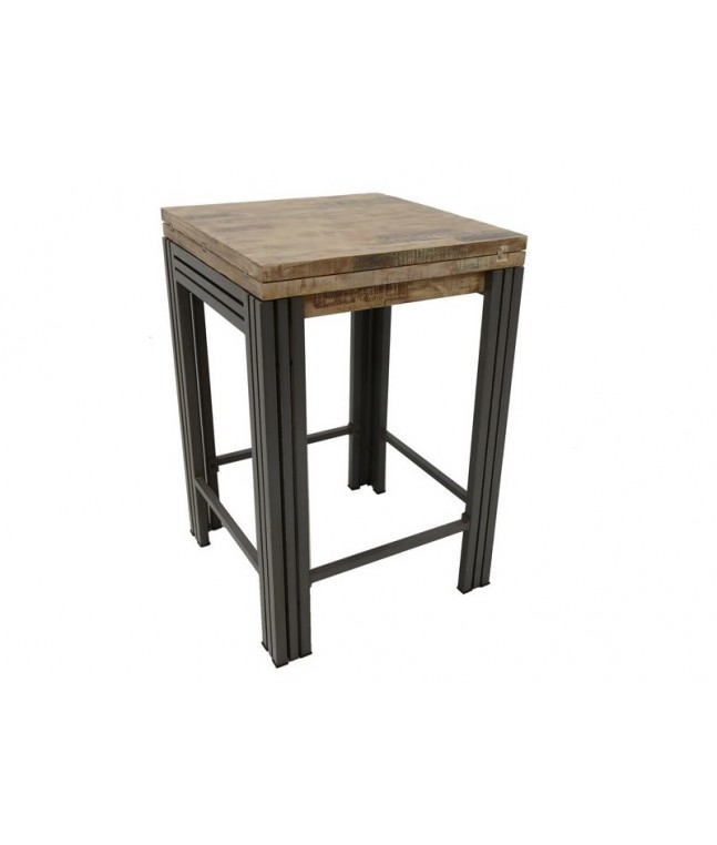 Table bar en bois recylcé 100 % hévéa Industry. Meuble pour la salle à ...