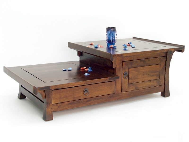 Table basse en hévéa massif Rayong2 de qualité. Meuble pour le salon ...