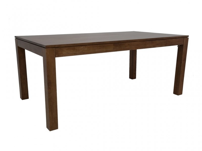 Table à manger Tiga avec allonges rectangulaire en hévéa massif - Table ...